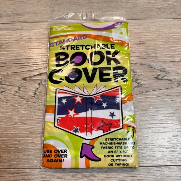 Office | Academic Stretchable Book Cover Standard Size Patriotic Stars ...